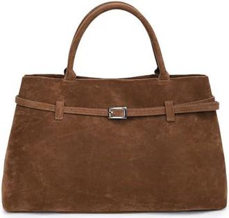 Generic Sac fourre-tout tendance en daim pour femme - Sac fourre-tout en daim - Sac à main fourre-tout - Sac à bandoulière pour le travail quotidien et les vo