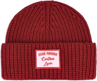 Giada Benincasa bonnet à patch logo - Rouge