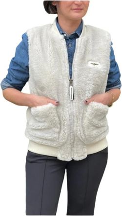Aeronautica Femme, Vestes, Beige, Taille: 36 FR Gilet Matelass&eacute;