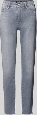 Marc Cain High Waist Slim Fit Jeans mit Label-Patch