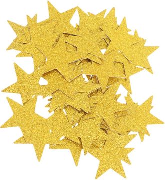 Lurrose 100 St&uuml;ck Teiliges Goldfarbenes Stern konfetti Doppelseitig Gl&auml;nzend f&uuml;r DIY Bastelprojekte Tischdeko Hochzeit Geburtstag und Festliche Partygestaltun