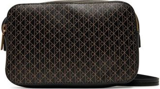 Calvin Klein Handtasche Emblem Aop Elongated Camera Bag LV04F3268G Schwarz