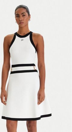 Karl Lagerfeld Strickkleid B1W13004 Wei&szlig; Regular Fit