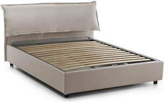 Talamo Italia Cloe Doppelbett, Bettkasten mit abnehmbarem Bezug, gepolstertem Kopfteil und Bettkastenrahmen, 100 % Made in Italy, geeignet für Matratzen 160 x 200 c