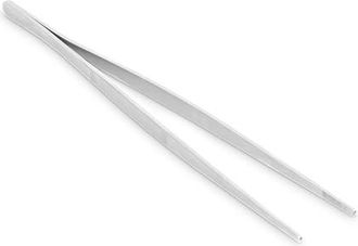 Weber Spitzzange (30cm), aus Edelstahl, ideal zum Wenden von feinem Grillgut wie Spargel, Garnelen, Muscheln oder Gem&uuml;se - Silber (6208)