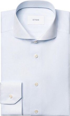 Eton Homme, Chemises, Bleu, Taille: 3XL Slim Fit Semi Solid Signature Twill Shirt