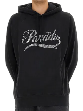 3.Paradis Cotton Hoodie - Black