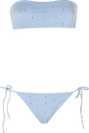 MC2 Saint Barth Femme, Maillots de bain, Bleu, Taille: 38 FR Bikini Bandeau