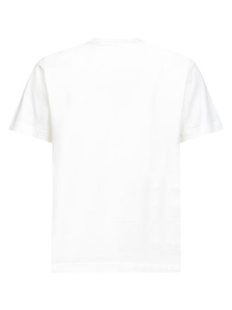 Burberry Mens Chalk White Cotton Logo T-Shirt Ivory T-Shirts And Polos