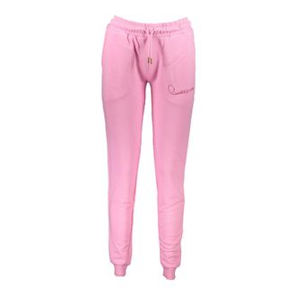Cavalli Sportliche Rosa Damen Hose mit Stickerei - - Trousers - Damen - Rosa - L
