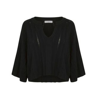 Malo Maille col V - Femme - Pulls - Noir - Taille: 40 FR