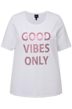 Ulla Popken Damen cool Vibes only T-Shirt, Schneeweiß, 46-48