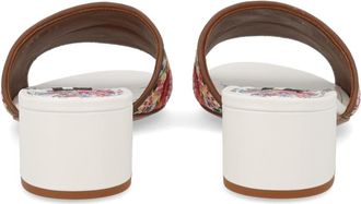 Dolce & Gabbana Embroidered Polyamide Sandals - White