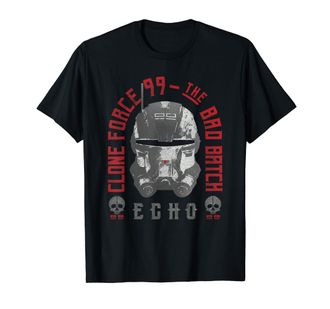 Star Wars The Bad Batch Clone Force 99 Echo Mask T-Shirt