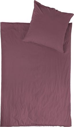 jilda-tex Bio-Bettwäsche Stone-Washed Renforce Lissabon 100% Bio-Baumwolle Knitterlook Stehsaum Bügelfrei Uni Leinen-Optik Bügelfrei Made in Green (Mauve, 200 x