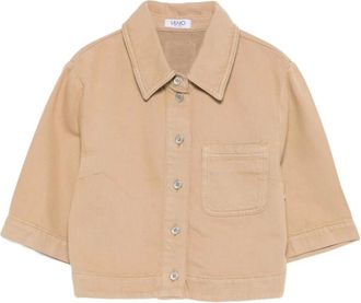 Liu Jo Femme, Blouses et Chemises, Beige, Taille: 40 FR Denim shirt