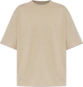Ami Femme, Tops, Beige, Taille: 36 FR De Coeur T-shirt