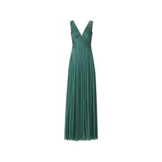 Costarellos Costarellos, Femme, Robes, Vert, Taille: 42 FR Anilia Pleated V-neck Gown