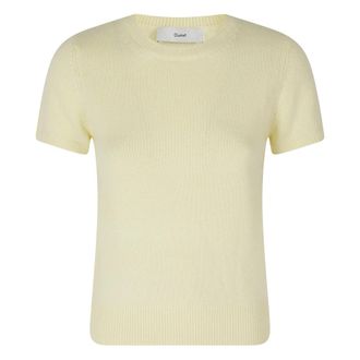 Dunst Halbarm Stricktop - - Knitwear - Damen - Gelb - M