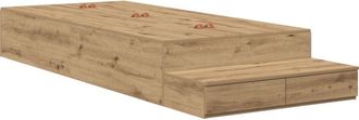 vidaXL vidaXL Cadre de Lit de Rangement Artisan Ch&ecirc;ne 90x200 cm