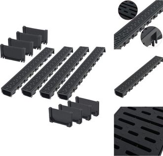 vidaXL Abfl&uuml;sse - Living Entw&auml;sserungskan&auml;le Kunststoff 4 m