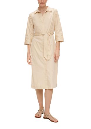 s.Oliver Hemdblusenkleid aus Baumwolle mit Bindeg&uuml;rtel
