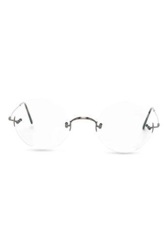 Lunor Brille mit rundem Gestell - Grau