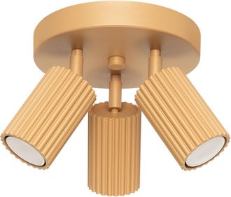 Sollux Lighting Deckenlampe Deckenleuchte Deckenstrahler Aluminium 3 Flammig 19,5 x 19,5 x 18 cm Karbon Gold