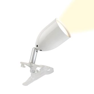Brilliant Lampe Leo LED Klemmleuchte wei&szlig; | 1x LED-PAR51, GU10, 3W LED-Reflektorlampe inklusive, (300lm, 2700K) | Mit Schnurzwischenschalter [Energieklasse F]
