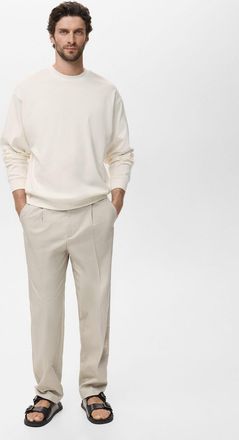 Mango Sweat 100 % coton relaxed-fit blanc cassé - Homme - XXL - MANGO MAN