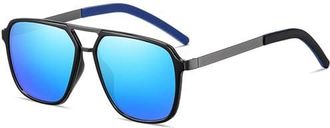 Generic Lunettes De Soleil &Agrave; Grande Monture En M&eacute;tal For Hommes, Lunettes De Soleil Dext&eacute;rieur &Agrave; La For La Conduite Et Lext&eacute;rieur(Blue)