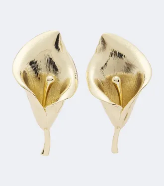 Carolina Herrera Boucles doreilles clip &agrave; fleurs