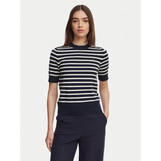 Tommy Hilfiger Pullover WW0WW49705 Dunkelblau Slim Fit