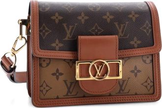 Louis Vuitton Dauphine Shoulder Bag Reverse Monogram Canvas Mini crossbody bag - Marron