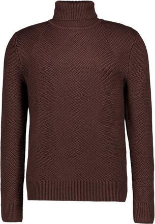 Strellson Herren Pullover braun Wolle unifarben