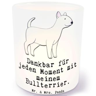 Mr. & Mrs. Panda Kerzenhalter Glas Bullterrier Moment - Geschenk, Windlicht aus, Windlichter, Teelichthalter