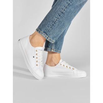Tommy Hilfiger Sneakers aus Stoff Tommy Hilfiger Essential Nautical Sneaker FW0FW06512 Wei&szlig;
