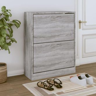 vidaXL Vidaxl - Armoire à chaussures Sonoma gris 63x24x81 cm Bois dingénierie