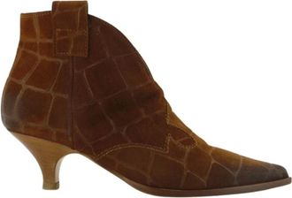 Elena Iachi Femme, Chaussures, Brun, Taille: 37 1/2 EU Stivaletti in camoscio