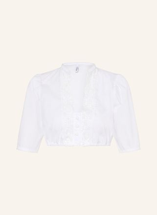 Wallmann Wallmann Dirndlbluse Mit Spitze weiss