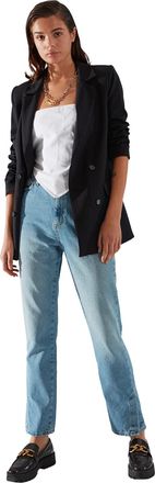 Trendyol Trendyol Anthrazit-Taste detaillierte Blazer-Jacke, Anthrazit
