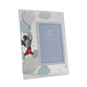 Widdop and Co Disney Mickey Mouse Bilderrahmen, Echtsilber, 999 plattiert, 12,7 x 17,8 cm, hergestellt in Italien, lizenziertes Disney-Merchandise-Produkt, Geschenk