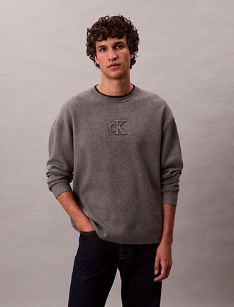 Calvin Klein Sweat relaxed avec logo monogramme gaufré