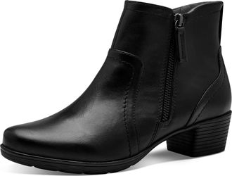 Jana Damen Stiefeletten mit Absatz mit Reißverschluss Kleiner Absatz, Schwarz (Schwarz), 36 EU