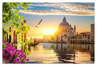 Wallario selbstklebendes Poster - Italienischer Sommerabend, Aufkleber in Premiumqualit&auml;t, Klebefolie Gr&ouml;&szlig;e: 61 x 91,5 cm (Maxiposter)