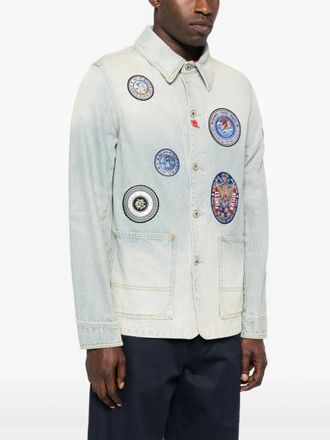 Kenzo Mens Travel Badge Denim Jacket Aw23 M