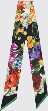 Dolce & Gabbana Bandeau en twill de soie &agrave; imprim&eacute; floral et logo