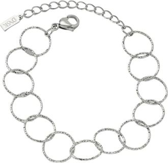 Dansk Copenhagen Vilja Waterproof Silver Stainless Steel Round Link Bracelet - Structured Finish - - Accessories - Damen - Grau - ONE SIZE