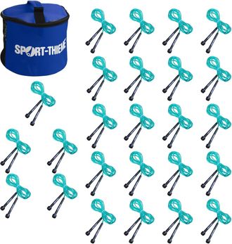 Sport-Thieme Speed Rope Set Classic | F&uuml;r Gruppen-Training, individuell k&uuml;rzbar | 10er Set | Hochgeschwindigkeits-Springseil f&uuml;r Fitness Training Freizeit Verein