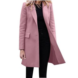 Generic Blazer Long Pour Femmes Grandes Tailles - Blazer &Eacute;l&eacute;gant Long Mariage Chic Sportif Oversize Blazer Veste Long Oversized Moderne Longblazer Ajust&eacute; Swea